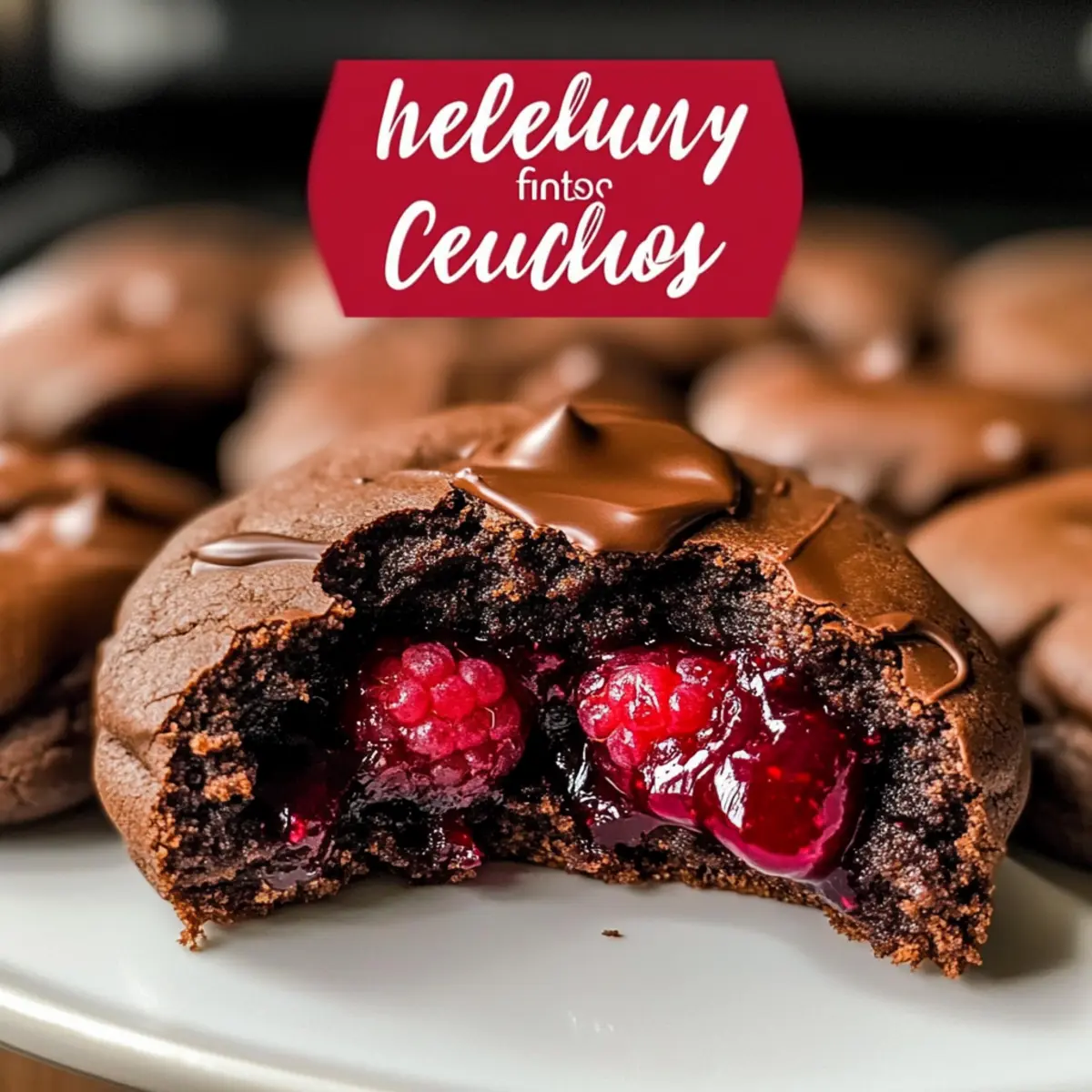 Easy Fudgy Chocolate Cookies with Raspberry Filling - Delicious